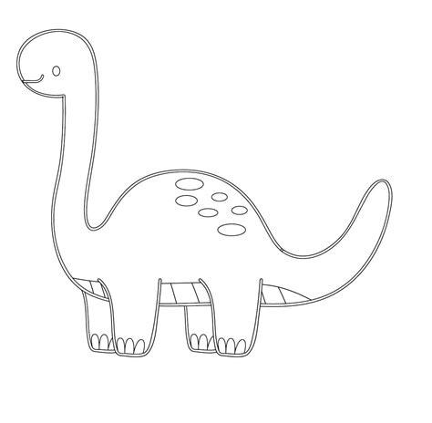 Dibujos De Lindo Dinosaurio Para Colorear