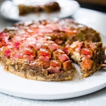 Upside Down Rhubarb Cake Gf Made W Almond Flower Feasting At Home