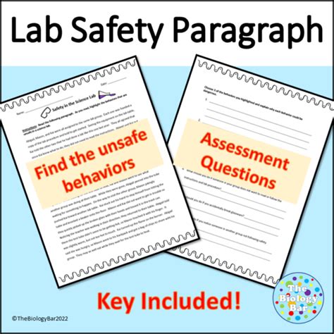Science Lab Safety Rules Paragraph Worksheet Made By Teachers