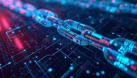 Block Chain And Cyber Security Concept Futuristic Technology Stock Illustration Illustration