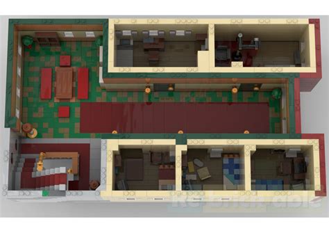 Lego Moc 247879 Iwatodai Dorm Modular Part 2 First Floor Persona 3