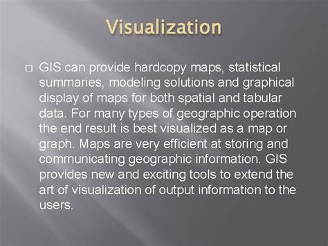 Spatial Analysis Technique And Thematic Representation In Gis