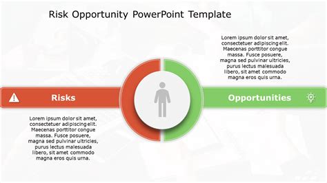 Red And Green Circular Risk Opportunity Infographic Slide Template