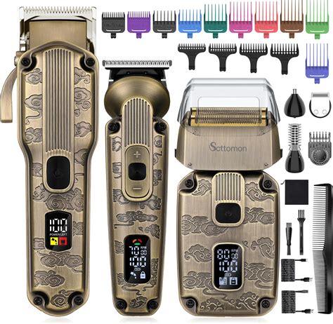 Scttomon Beard Trimmer Kit Hair Clipper Set Professional Hair Trimmer Electric Foil