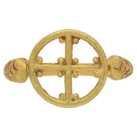 Byzantine Gold Ring With Cross Circa 5th 7th Century Ad For Sale At