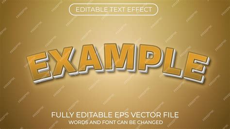 Premium Vector Example Text Effect