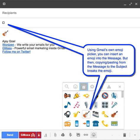how to use emojis in your gmail email marketing campaigns