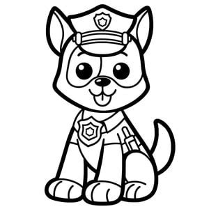 Dibujo De Perro Policía Para Colorear A Imprimir Pdf Gratuito