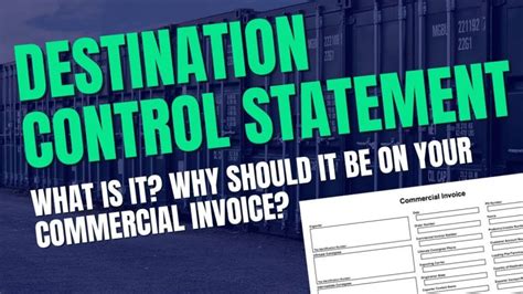 Intermart Inc On Linkedin What Is The Destination Control Statement