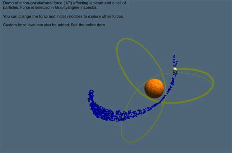 Demo Custom Gravity N Body Physics
