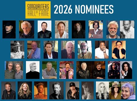 Songwriters Hall Of Fame 2026 Nominees For… Songwriters Hall Of Fame