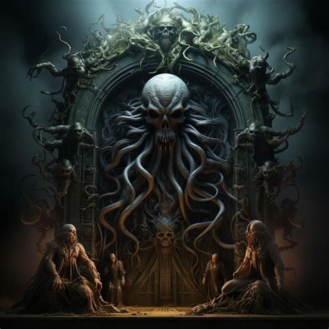 Premium Photo Cthulhus Wooden Door