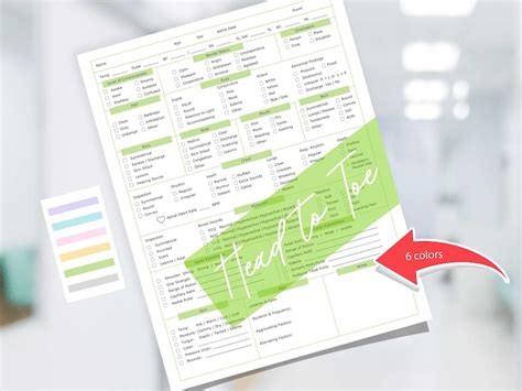 Head To Toe Assessment Head To Toe Assessment Template Patient