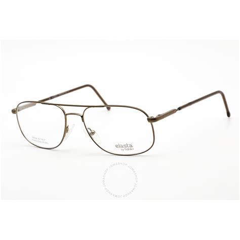 Elasta Mens Brown Rectangular Eyeglass Frames 702009hm0056 762753792181 Eyeglasses Jomashop