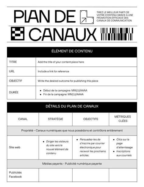 Modèles Et Exemples De Plan De Communication Canva