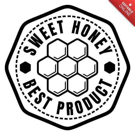 Honey Stamp Logo Design Template Free Design Template