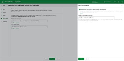 Step 5 Specify Mount Server Settings Veeam Backup And Replication User