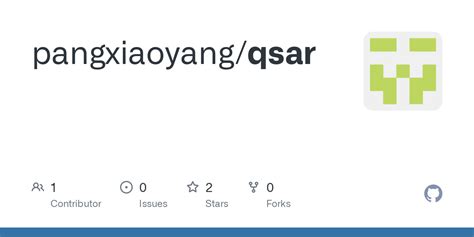 github pangxiaoyang qsar