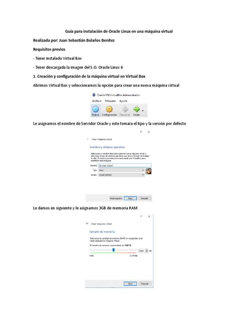 Guia Para Instalar Oracle Linux En Una Maquina Virtual Pdf Servidor