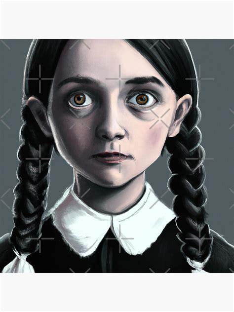 Wednesday Addams Portrait 4 Sticker For Sale By Jo Stini Redbubble