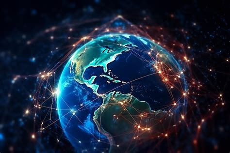 Premium Ai Image Digital Earth Global Network