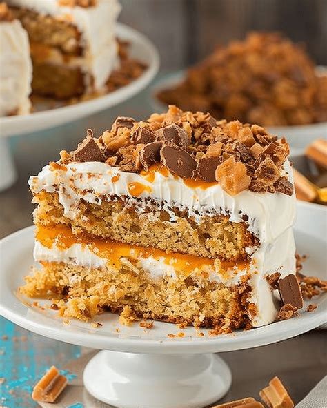 Butterfinger Cake Recipe Ella Dishes
