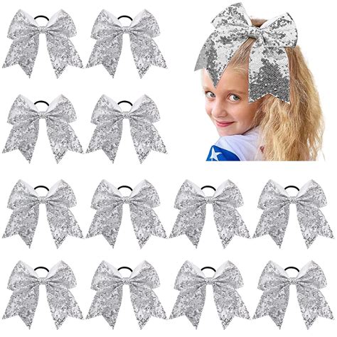 Silver Cheer Bows