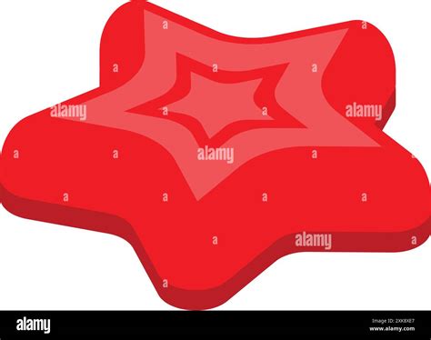 Red Star Shape Candy Gummy Looking Delicious And Ready To Eat Stock