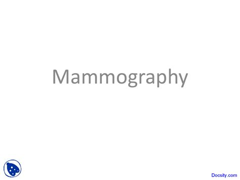 mammography radiology lecture slides docsity