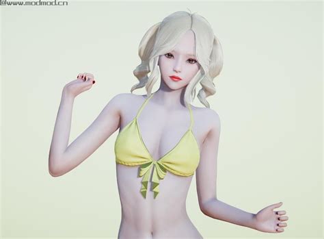 Ai少女mod：比基尼ai少女hs2通用人物卡mod，kninebox原创高级捏脸作品下载安装说明模组菜鸟网