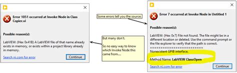 Consistently Provide Invoke Node Method Property Node Property In Error Messages Ni Community
