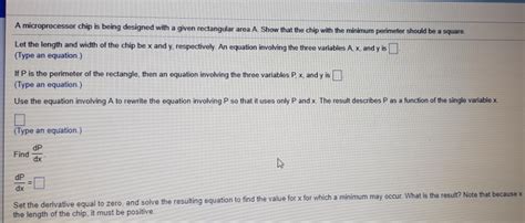 Solved A Microprocessor Chip Is Being Designed With A Given Chegg
