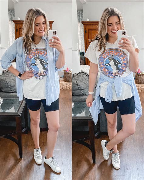 Six Bike Shorts Outfits Ways To Wear Bike Shorts By Lauren M