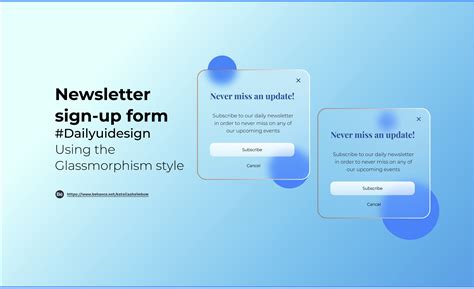 Glassmorphism Sign Up Form Figma