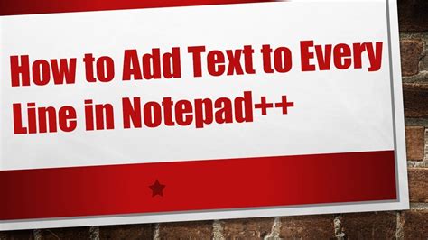 How To Add Text To Every Line In Notepad Youtube