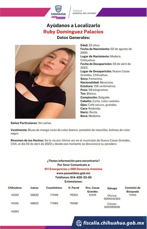 Ruby Domínguez Palacios Fiscalía General Del Estado De Chihuahua
