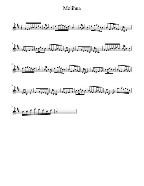 Molihua Sheet Music For Piano Solo Easy