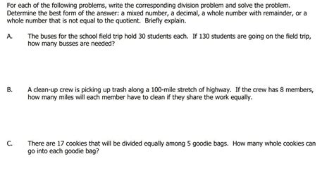 solved for each of the following problems write the
