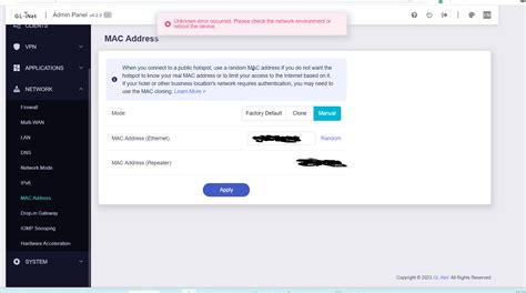 Mac Clone Random Assignment Not Working Beryl Ax Technical Support