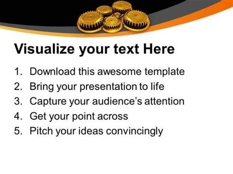 Put Right Gears In Process Flow PowerPoint Templates Ppt Backgrounds