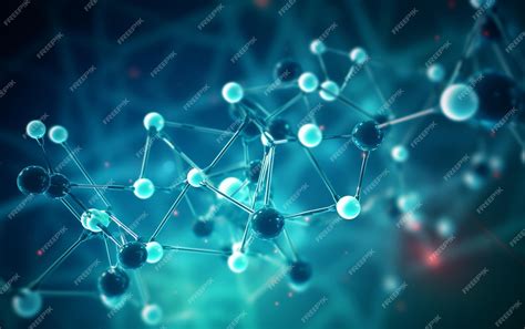 Premium Ai Image Science Background With Molecule Or Atom Abstract Structure For Science Or