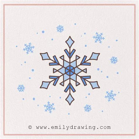 How To Draw A Snowflake Emily Drawing