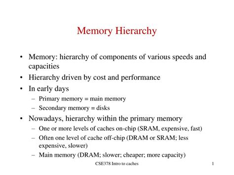 Ppt Memory Hierarchy Powerpoint Presentation Free Download Id5876629
