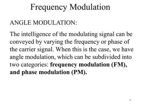 Frequency Modulation