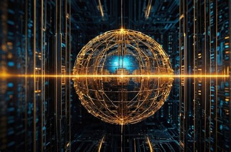 Quantum Computing Circuit Closeup Premium Ai Generated Image