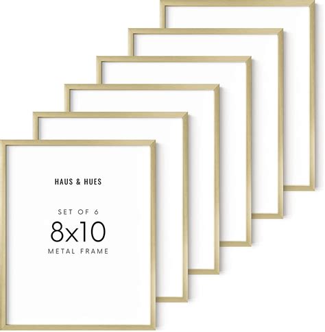 Haus And Hues 8x10 Frames Set Of 6 Metal 8x10 Picture Frames Set Of 6
