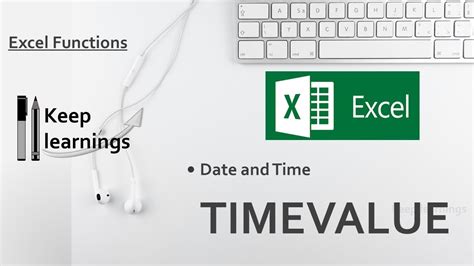 Excel Timevalue Function Youtube