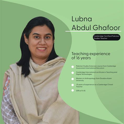 Lubna Abdul Ghafoor Ibtidah For Education