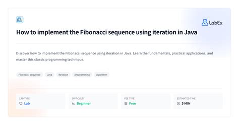 How To Implement The Fibonacci Sequence Using Iteration In Java Labex
