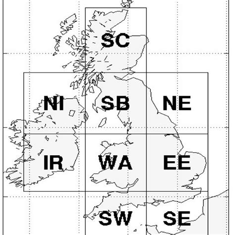 General Circulation Model Grid Boxes Employed By The Statistical